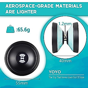 FETESNICE X1 Yoyo Professional, Unresponsive Yoyos for Kids Adults, Metal and Plastic Trick Yo-Yo with Bag + Glove + 10 Replacement Yoyos Strings(Green)