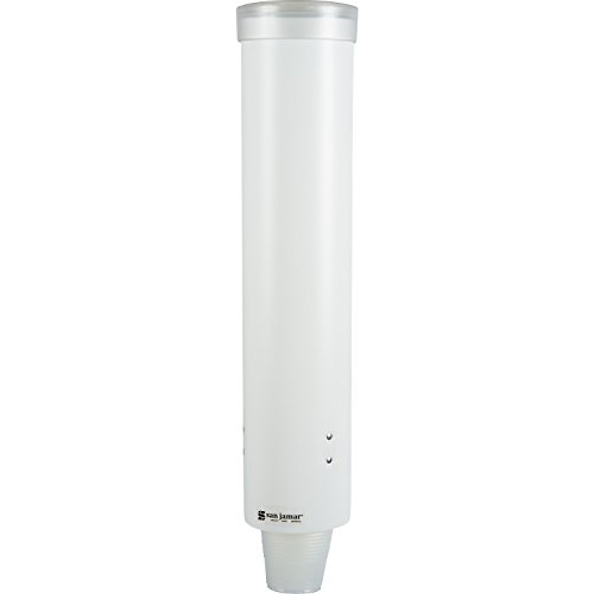 Carlisle FoodService Products C3165WH Medium Pull Type Water Cup Dispenser, Fits 4 to 10 oz Cone and Flat Bottom Cups, 16" Tube Length, White