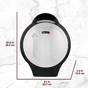 Holstein Housewares - Non-Stick Omelet & Frittata Maker, Black/Stainless Steel - Makes 2 Individual Portions Quick & Easy