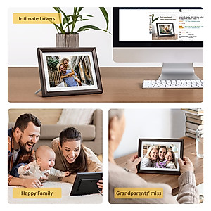 Dragon Touch Digital Picture Frame WiFi 10 inch IPS Touch Screen HD Display, 16GB Storage, Auto-Rotate, Share Photos via App, Email, Cloud - Classic 10