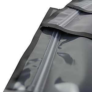 Black and Clear Food Sealer Freezer Bags for Storing Fish, Vegetables, Meat, Grains, Fruit, Nuts, and Cereal, Great Choice for Sous Vide Cooking (6" x 10")