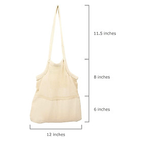 Cotton Mesh Mushroom Foraging Bags - 100% Cotton, Washable, Reusable and Eco-friendly Bags to Pick Mushrooms, Flowers, Berries and Produce - Lightweight Mushroom Hunting Harvesting Bags (2 Bags)