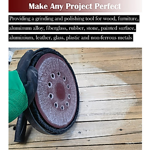 SACKORANGE 50 Pack 9-Inch 10 Hole 120 Grit Hook-and-Loop Drywall Sandpaper - Aluminum Oxide Sanding Disc for ‎9" Drywall Sander Wood Furniture Finishing …