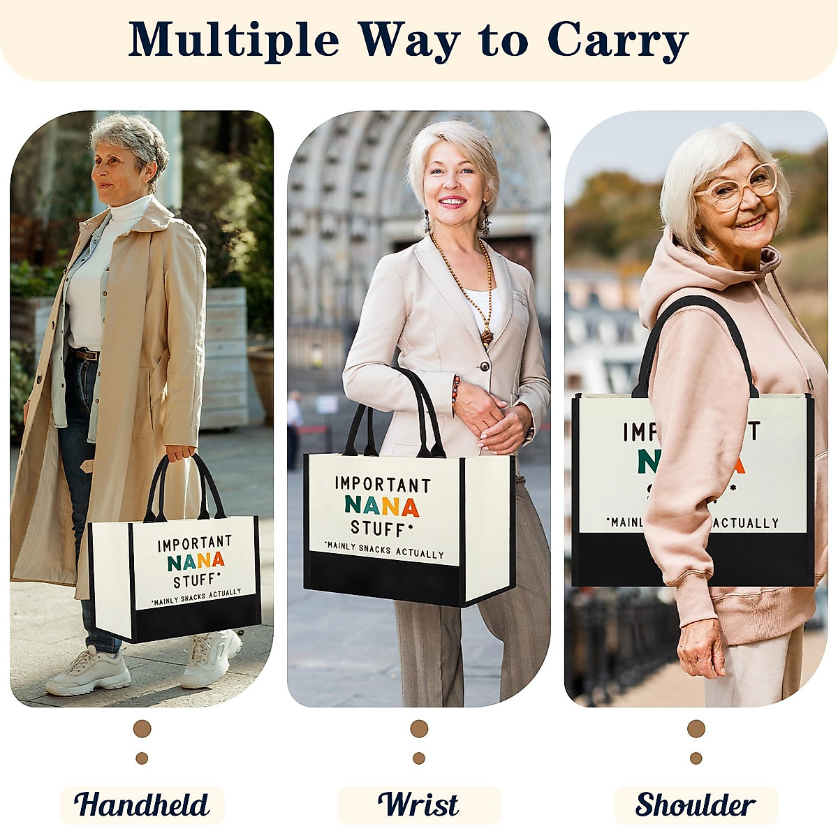 Xinezaa Nana Birthday Gifts from Grandkids, Mothers Day Gift for Nana, Nana Gifts for Grandma, Nana Christmas Gifts Ideas, Best Nana Ever Gifts, Unique Nana Tote Bag Gift