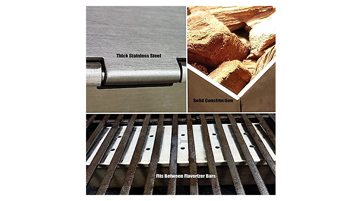 Cave Tools Grill Smoker Box Starter Kit for Wood Chips - Durable & Easy