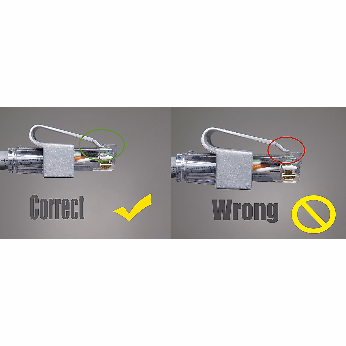 RJCLIP - Broken RJ45 Connector Solution (5 pcs in Black, Silver, Blue, Yellow, and Clear Colors)