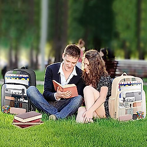 KETIEE Clear Backpack Heavy Duty, Stadium Approved Clear Bag Leather with Trolley Sleeve, Large Waterproof Transparent Backpack for Adults Work Travel Sports Concerts (Black)