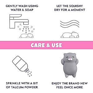 Nutty Toys Squishy Cat Set - 2" Soft Silicone Kawaii Kitties, Top Stress Relief Toy 2024 Unique Gifts for Teens Kids Women Men Adults Best Teenage Girls Teen Boy Tween Christmas Stocking Stuffers Idea