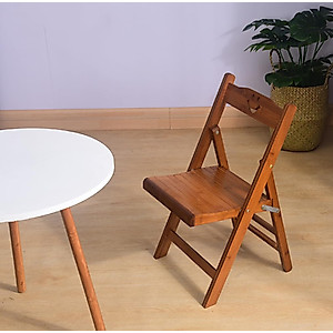 RZGZKLSH Bamboo Folding Chair,Portable Folding Chair for Indoor and Outdoor Use,Suitable for Picnics,Camping,Outdoor Concerts,Easy to Carry and Store (Brown)