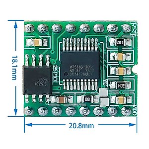Rakstore WT588D Voice Module Sound Modue Audio Player 20P-32M Memory DC 2.8V- 5.5V