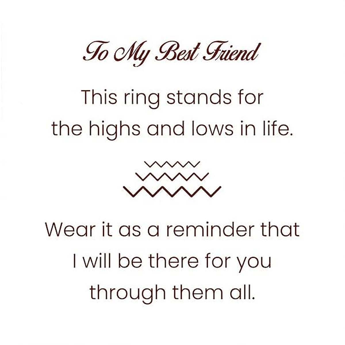 Friend Ring Highs and Lows Ring 925 Sterling Silver Rings Stacking Rings Friends Gift With Box And Card Casual Rings Delicate Everyday Ring Comfort Fit Highs and Lows Ring for Daughter, Friend