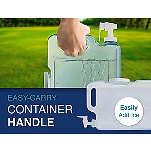 Arrow Slimline Drink Dispenser for Fridge, 1.25 Gallons - Plastic Beverage Dispenser with Spigot for Easy Dispensing - USA Made, BPA Free Plastic - Convenient Handle, Easy-Pour Spout