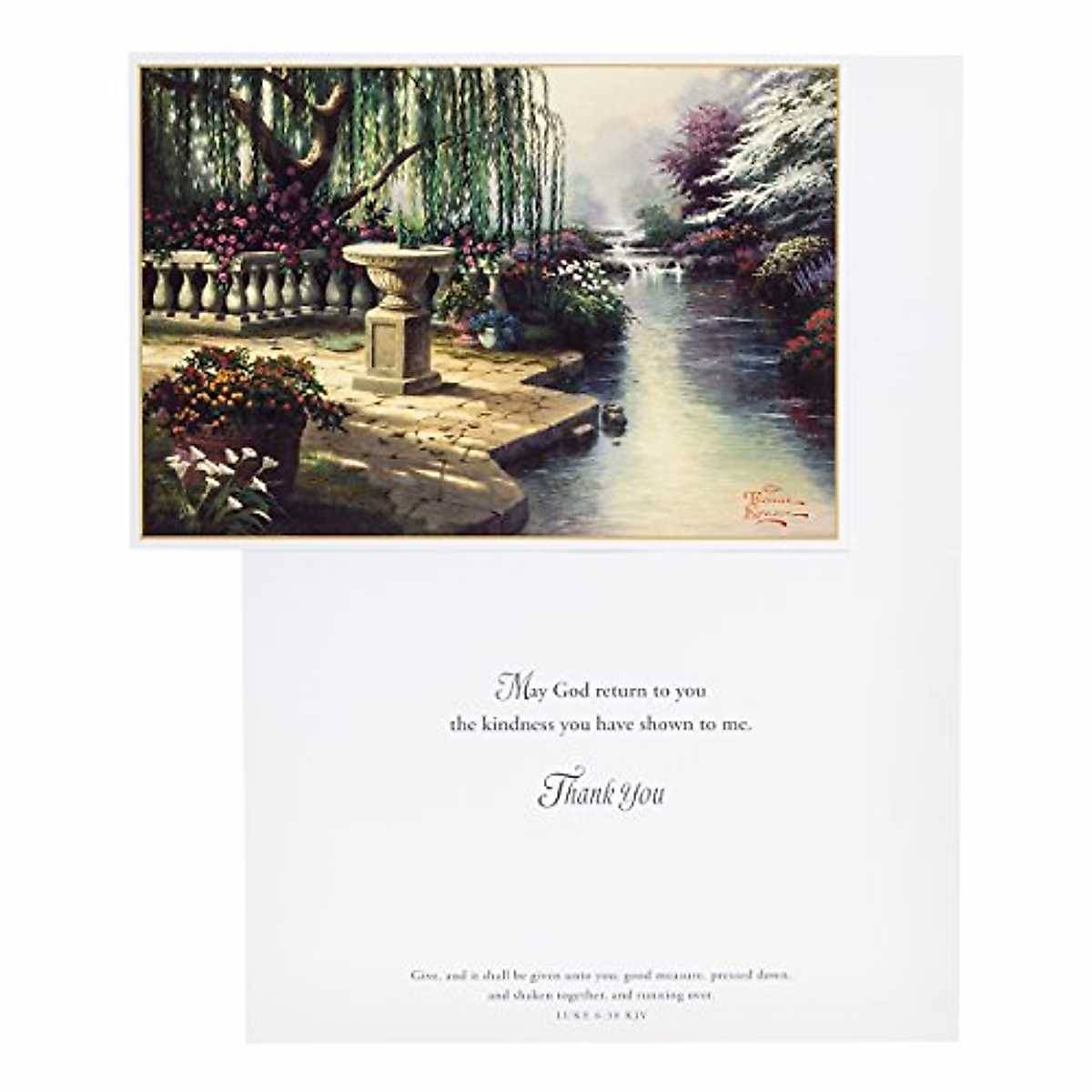 DaySpring - Thomas Kinkade - Thank You - 12 Boxed Cards, KJV (51855), Multi