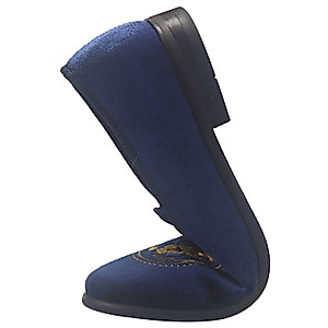 ELANROMAN Loafers for Men Velvet Dress Shoes of Embroidered 2.0 Wedding Party Prom Penny Navy Shoes US 10