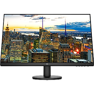 HP P27v G4 27in 1920 x 1080 FHD IPS LED-Backlit 2-Pack Monitor Bundle with Blue Light Filter, HDMI, VGA, MK270 Wireless Keyboard and Mouse, Gel Mouse Pad, Dual Monitor Stand