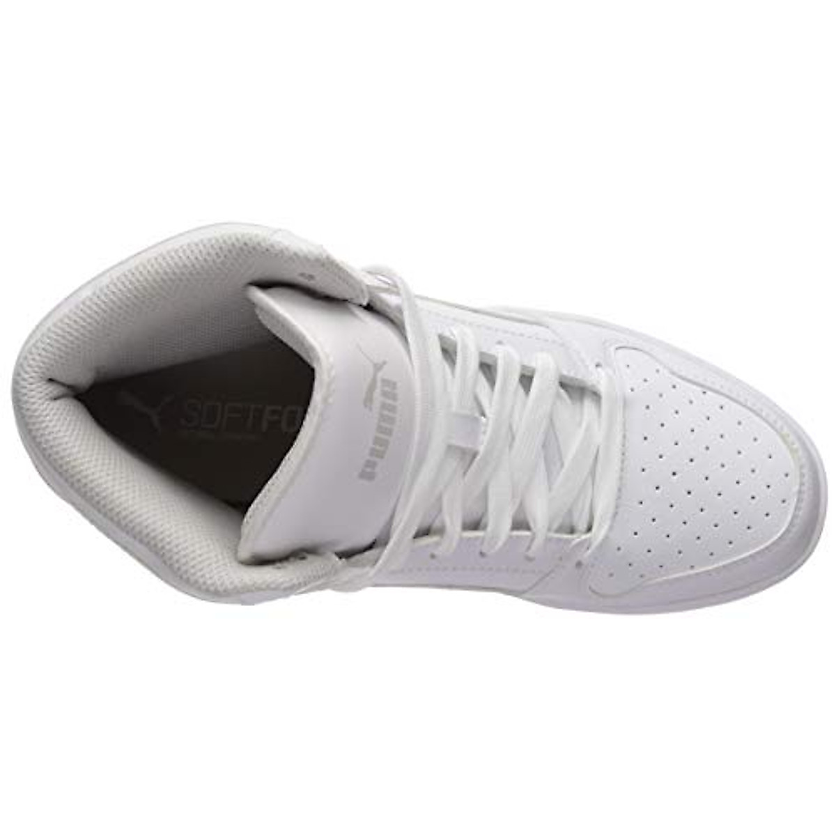 PUMA Rebound Layup Synthetic Leather (Big Kid) Puma White/Gray Violet 6.5 Big Kid M