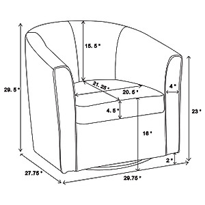 Coaster Home Furnishings Turner Upholstery Sloped Arm Accent Swivel Chair Red
