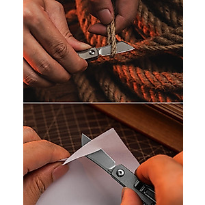 KeyUnity KK10XS Titanium Flipper Folding Pocket Knife with Liner Lock, Pocket Clip for Every Day Carry