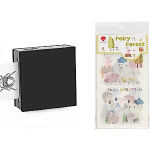 M02 Portable Pocket Printer - Sticker Printer Machine Mini Thermal Printer Bluetooth Sticker Printer with 5 Sheets Colorful Cute Stickers for DIY Journal Fun