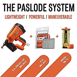 Paslode, Cordless Brad Nailer, 918100, 18 Gauge, Battery and Fuel Cell Powered, No Compressor Needed