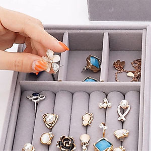 yarlung 8 Pack Velvet Jewelry Trays, Drawer Insert Jewelry Organizer Earring and Ring Storage, Divided Jewelry Holder for Bracelet Display, Necklace, Brooch, Watch