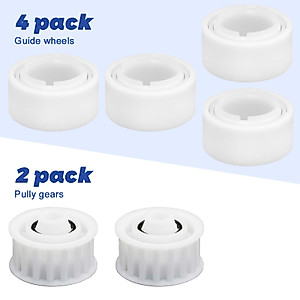 3884997-R6 Guide Wheels with 2 Pully Gears Replacement for Nautilus CC Plus M200，M400，M500 & Dx3，Dx4，Dx6 Premier Pool Cleaner Accessories （6 Pack）