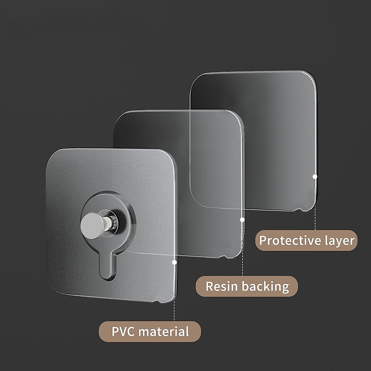 Daewiutr Adhesive Wall Hooks 13lb Max, Picture Hangers Without Nails 14PCS