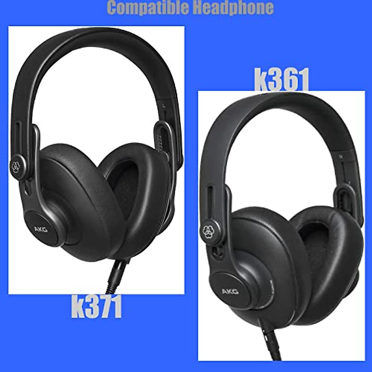 JULONGCR K371 Ear Pads Replacement K361 Earpads Parts Cover Accessories Compatible with AKG K361/K371 Headphones.