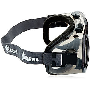 MCR Safety 2410F Verdict Polyvinyl Chloride Strap Foam Lining Safety Goggle with Smoke Frame and Clear Anti-Fog Lens