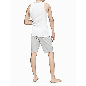 Calvin Klein Men's Cotton Classics 5-pack Tanks, 3 White/2 Grey Heather, Medium