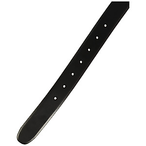 Perry Ellis Men’s Cop Belt with Burnished Edges and a Black Prong Buckle, Reversible Leather Belt for Men, Black, 32