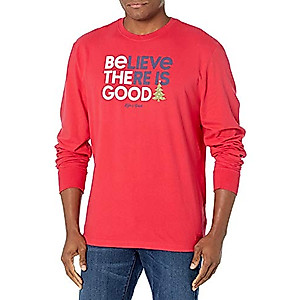 Life is good Mens Crusher, Positive Red, X-Large