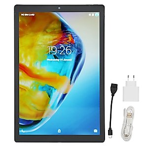 HEITIGN 10 Inch Tablet Blue IPS Display 4G RAM 64G ROM 5G WiFi Dual Camera Octa Core 5000mAh HD Tablet (Blue)