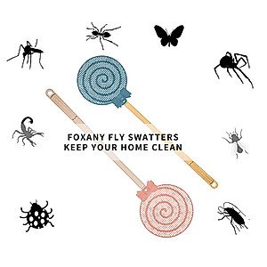 2 Pcs White Cute Fly Swatter Summer Mesh Long-Handled Manual Fly Swatter for Adult Thickened Candy-Shaped Plastic Mosquito Swatter Flying Insect Swatter