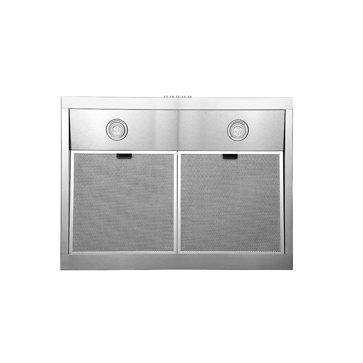 Hauslane | Chef Series PS16 30" Under Cabinet Range Hood, Stainless Steel | Contemporary Modern Design, Mechanic Button Control, Aluminum Filters, LED Lamps, 4-Way Venting Options