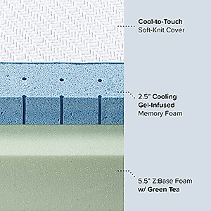 ZINUS 8 Inch Ultra Cooling Gel Memory Foam Mattress / Cool-to-Touch Soft Knit Cover / Pressure Relieving / CertiPUR-US Certified / Bed-in-a-Box / All-New / Made in USA, Full