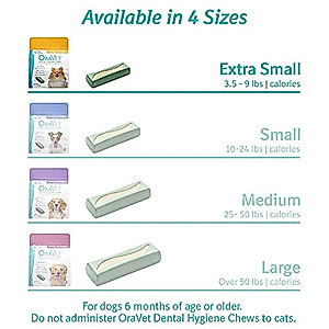 ORAVET Dental Chews for Dogs, Oral Care and Hygiene Chews (Small Dogs, 10-24 lbs.) Blue Pouch, 30 Count