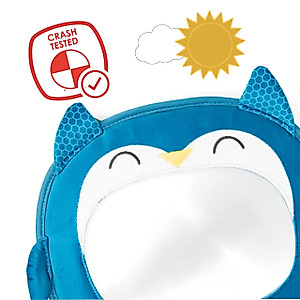 Diono Easy View Owl Character Baby Car Mirror, Safety Car Seat Mirror for Rear Facing Infant, Fully Adjustable, Wide Crystal Clear View, Shatterproof, Crash Tested