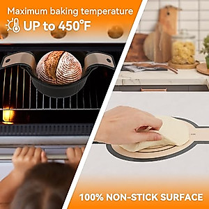 Silicone Bread Sling for Dutch Oven- Double Thickness Platinum Silicone –Reusable Non-Stick & Easy Clean Silicone Bread Baking Mat with Extra Long Handles, Easy and Stable to Transfer Sourdough Bread