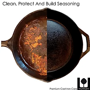 Cast Iron Sam's 100% Natural Cast Iron Seasoning Oil - Clean, Condition, Protect and Care for Your Cookware – Cast Iron Oil for All Iron Pans, Skillets, Griddles, Dutch Ovens, Woks.
