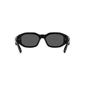 Versace Unisex Sunglasses Black Frame, Dark Grey Lenses, 53MM