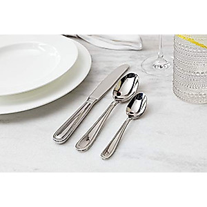 Fortessa Caviar 18/10 Stainless Steel Flatware, 5 Piece Place Setting, Service for 1