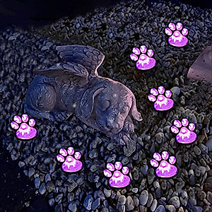 16.8ft Solar Paw Print Lights, Cat Dog Animal Solar String Lights (Set of 8) Outdoor Decoration, Warm Up Your Pet and Make The Garden More Vibrant and Lovely, a Gift for Pet Lovers