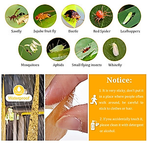 40 Pack Fly Strips Outdoor Sticky Hanging, Bug & Fruit Flies Traps Indoor Paper Rolls for Kitchen, Fly Gnat Ribbons Tape Killer Catcher for Home, Flying Insect Trap for Winged Insect, Mosquito