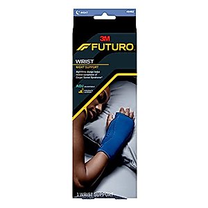 FUTURO Night Wrist Support, Helps Provide Nighttime Relief of Carpel Tunnel Symptoms, Breathable, One Size