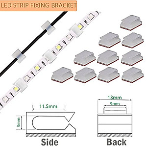 NISICO LED Light Strip Connector Kits, 5050 RGB LED 4 Pin Connectors for Strip Light,10mm Solderless Connector Complete Kits for LED Strip Quick Connection