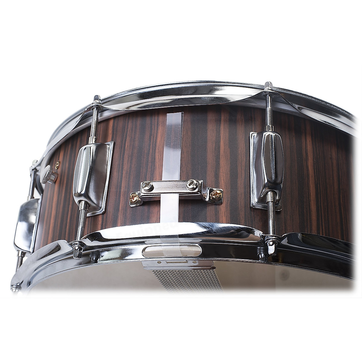Snare Drum by GRIFFIN | 14" x 5.5" Black Hickory PVC & Coated Head on Poplar Wood Shell | Acoustic Marching Percussion Instrument Set, Drummers Key, 8 Metal Tuning Lugs & Snare Strainer Throw Off Kit