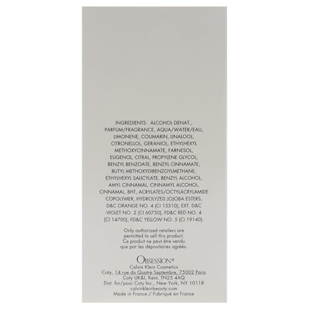 Calvin Klein Obsession for Women Eau De Parfum, 3.4 Fl Oz