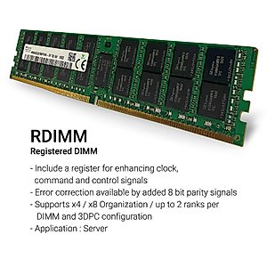 Brute Networks SNPDFK3YC/16G-BN - 16GB DDR4-2666Mhz 2RX8 ECC Registered RDIMM (Compatible with OEM PN# SNPDFK3YC/16G)