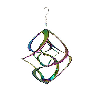 Red Carpet Studios 31065 Hanging Cosmix Wind Spinner, Double Helix, Rainbow